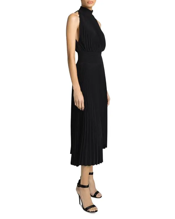 A.L.C. Renzo Pleated Midi Dress - Black