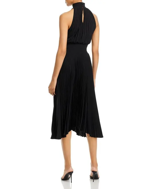 A.L.C. Renzo Pleated Midi Dress - Black