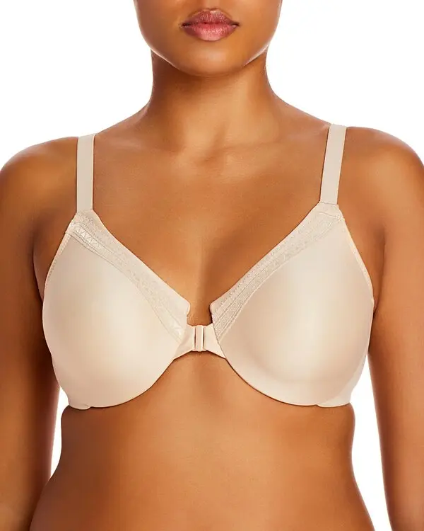 Wacoal Full Figure Perfect Primer Front Close Underwire Bra - Sand