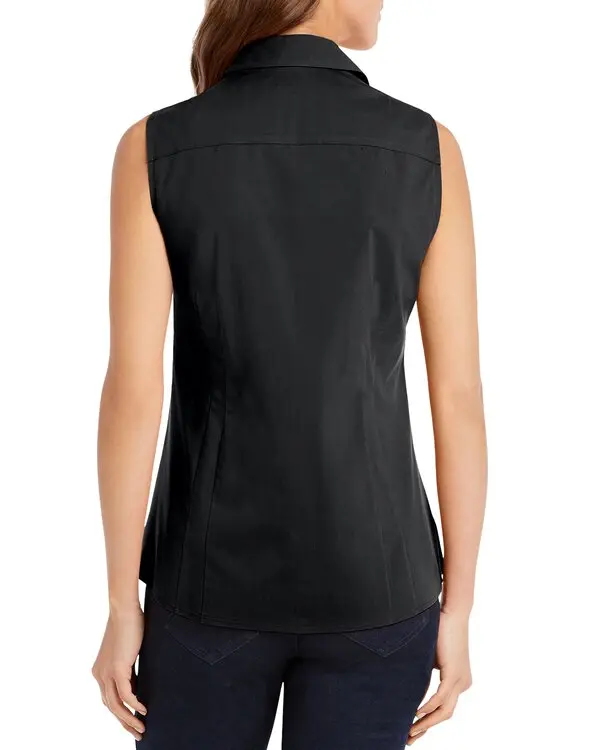 Foxcroft Taylor Sleeveless Non-iron Shirt - Black