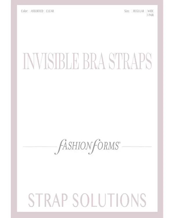 Fashion Forms Invisible Bra Straps, Set Of 3