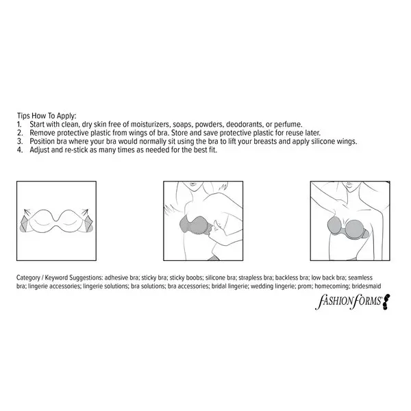 Fashion Forms Voluptuous U-plunge Backless Strapless Adhesive Bra