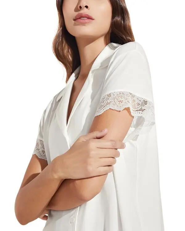 Eberjey Malou Lace Short Pj Set - Ivory
