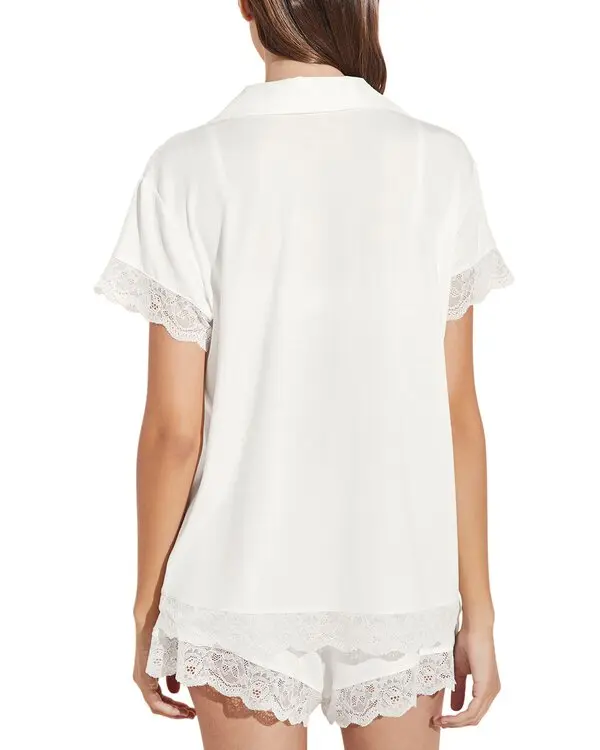 Eberjey Malou Lace Short Pj Set - Ivory