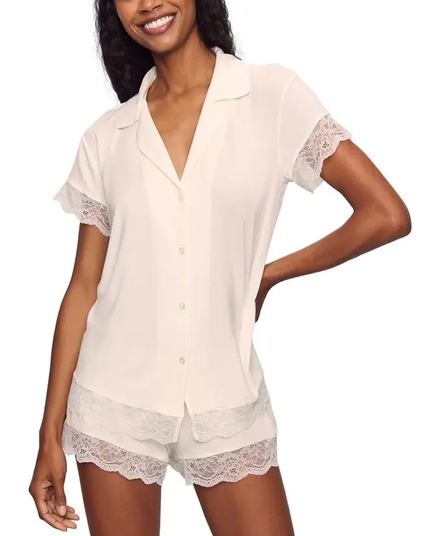 Eberjey Malou Lace Short Pj Set - Ivory