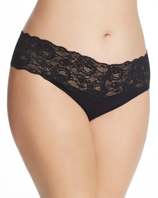 Cosabella Never Say Never Plus Lovelie Thong - Black