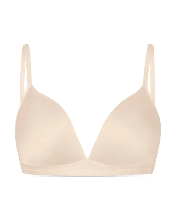Hanro Satin Deluxe Soft Cup Wireless T-shirt Bra - Natural