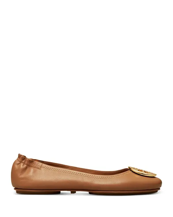 Tory Burch Minnie Travel Ballet Flats - Royal Tan/gold