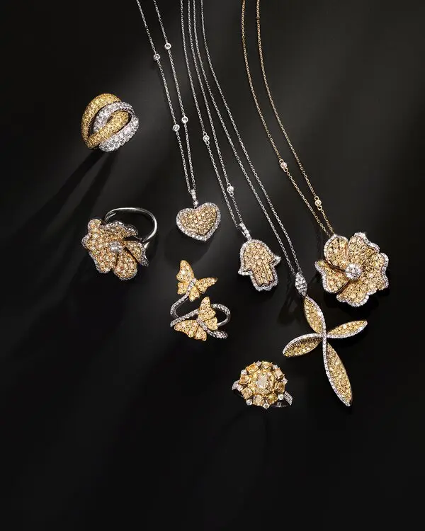 Bloomingdale'S Diamond Flower Ring In 14k Gold