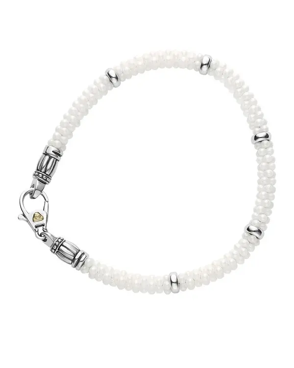 Lagos Sterling Silver White Caviar Bracelet