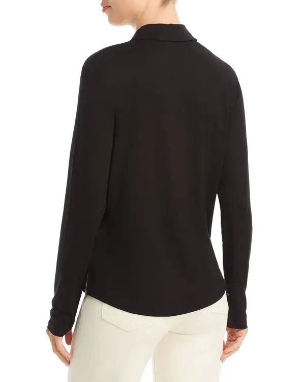 Majestic Filatures Soft Touch Knit Shirt - Noir