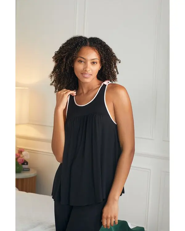 Kate Spade New York Tank Cropped Pj Set - Black