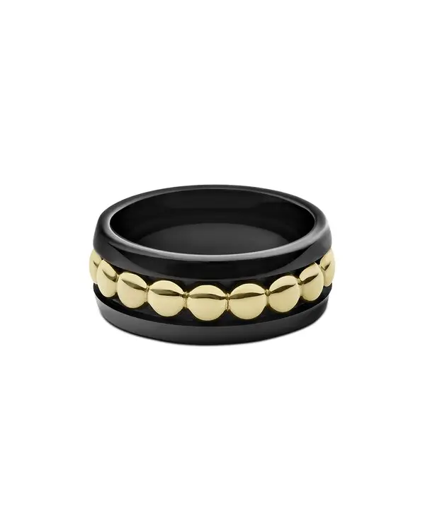 Lagos Meridian Caviar Stacking Ring
