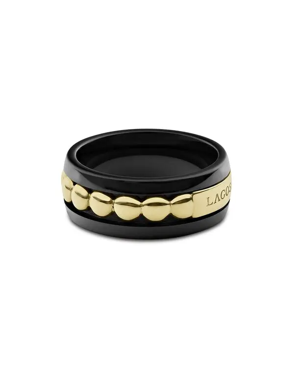 Lagos Meridian Caviar Stacking Ring