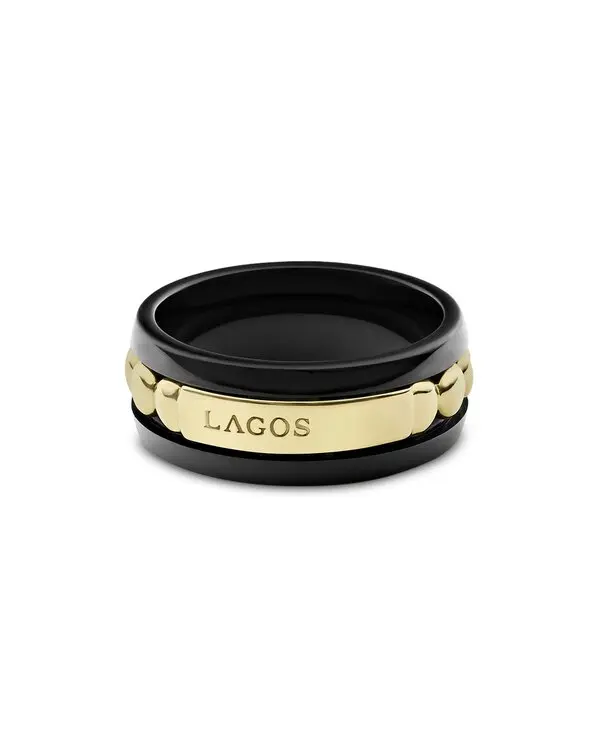 Lagos Meridian Caviar Stacking Ring