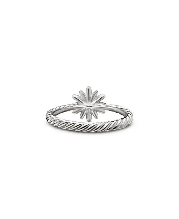 David Yurman Sterling Starburst Ring With Diamonds - Silver