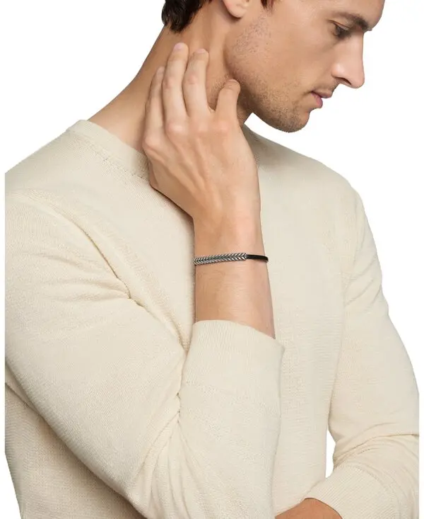 David Yurman Chevron Leather Bracelet