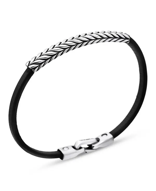 David Yurman Chevron Leather Bracelet