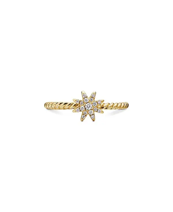 David Yurman Petite Starburst Station Ring - Gold