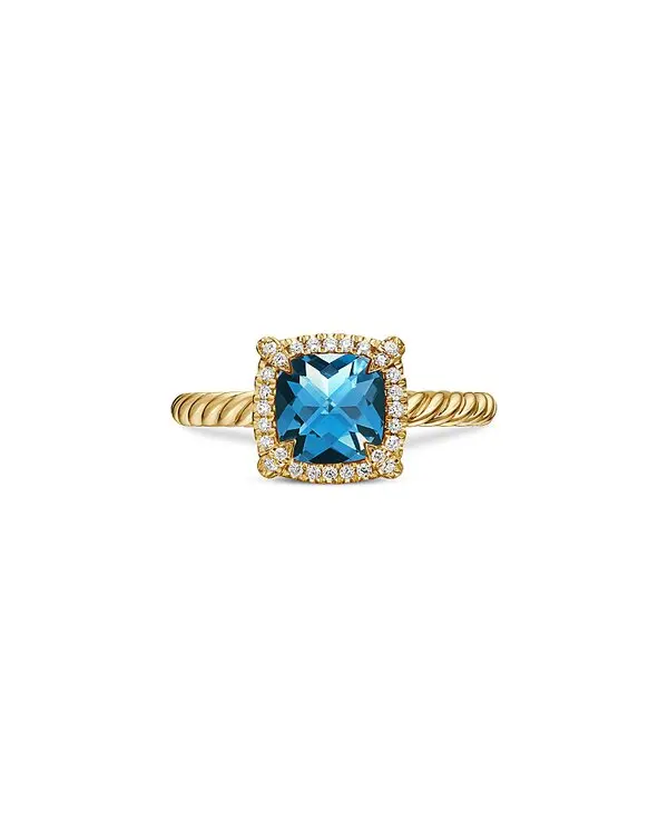 David Yurman Petite Chatelaine Ring - Hampton Blue Topaz