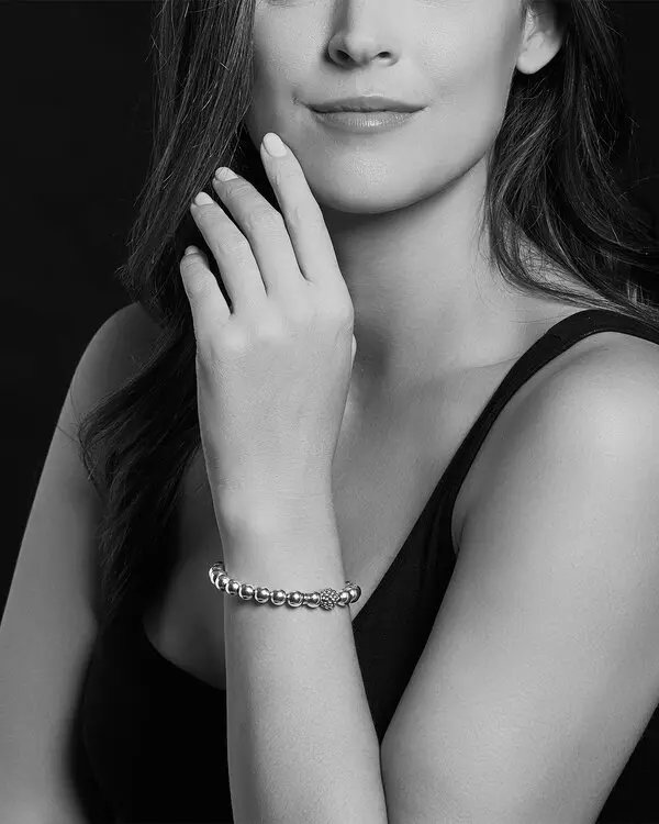 Lagos Sterling Caviar Lattice Ball Bracelet