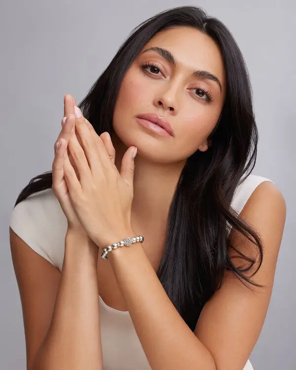 Lagos Sterling Caviar Lattice Ball Bracelet