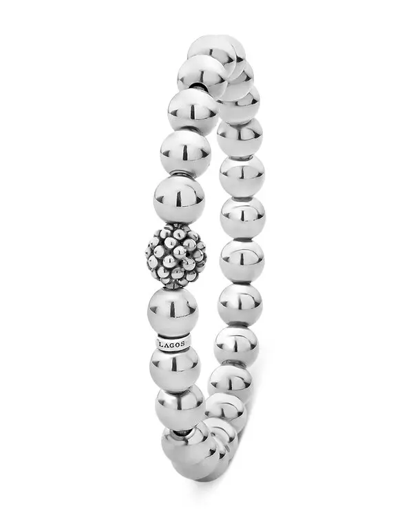 Lagos Sterling Caviar Lattice Ball Bracelet