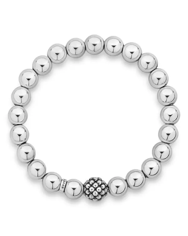 Lagos Sterling Caviar Lattice Ball Bracelet