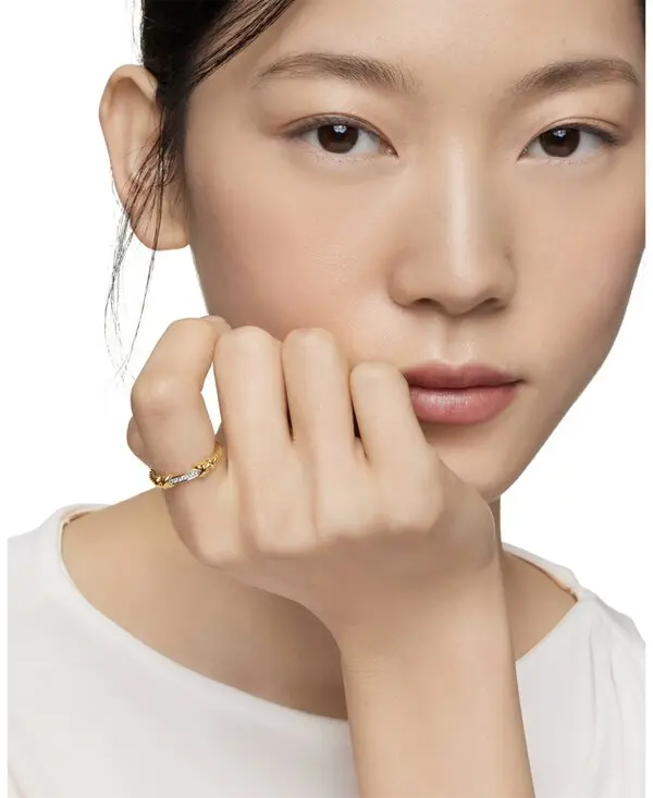 David Yurman Petite Helena Wrap Band Ring - Yellow Gold