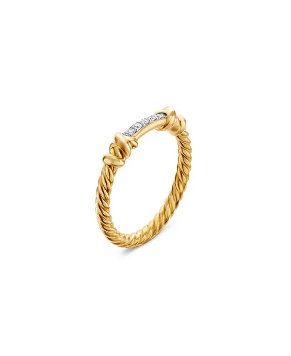 David Yurman Petite Helena Wrap Band Ring - Yellow Gold