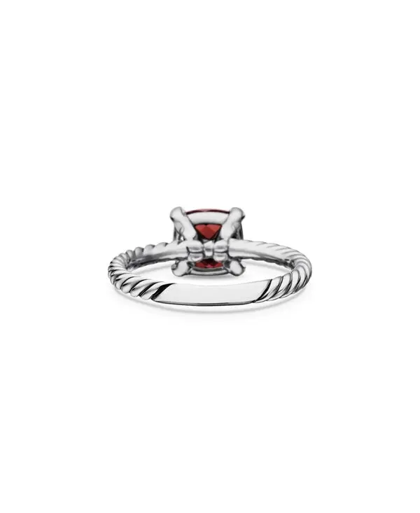 David Yurman Chatelaine Ring With And Diamonds - Garnet