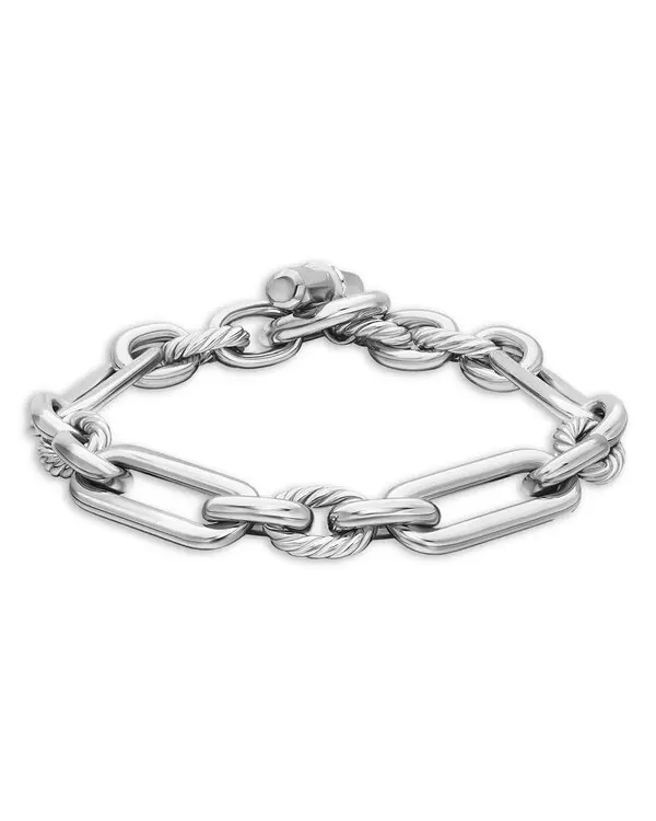 David Yurman Lexington Chain Bracelet With Diamonds - Silver