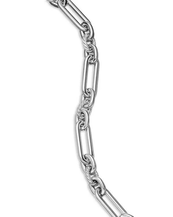 David Yurman Lexington Chain Bracelet With Diamonds - Silver