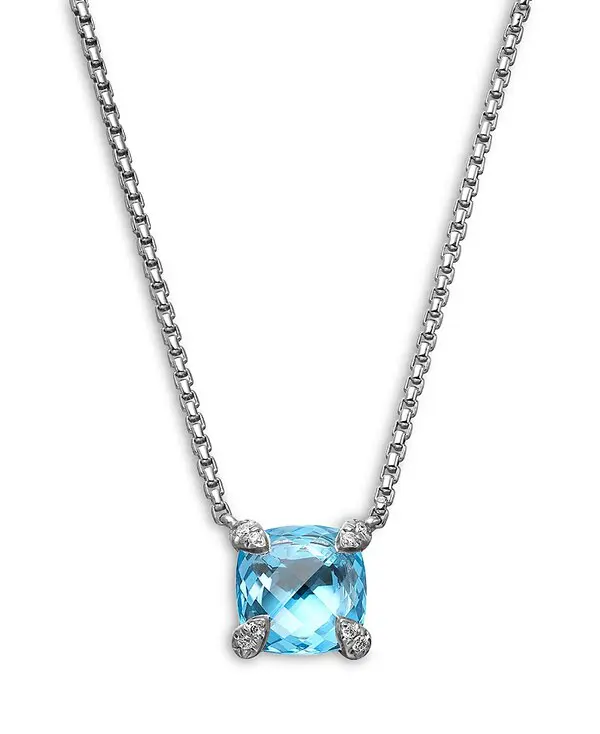 David Yurman Chatelaine Pendant Necklace - Blue