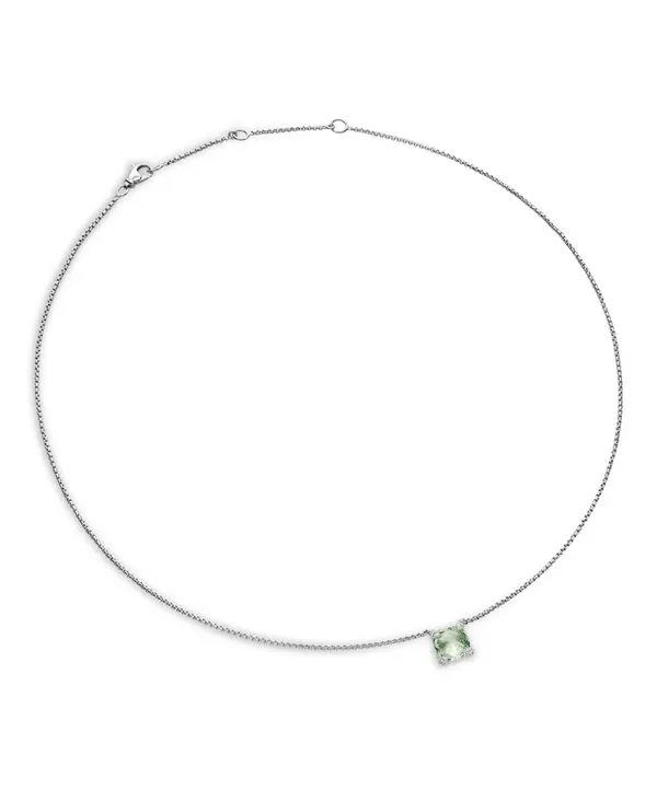 David Yurman Chatelaine Pendant Necklace With And Diamonds - Green