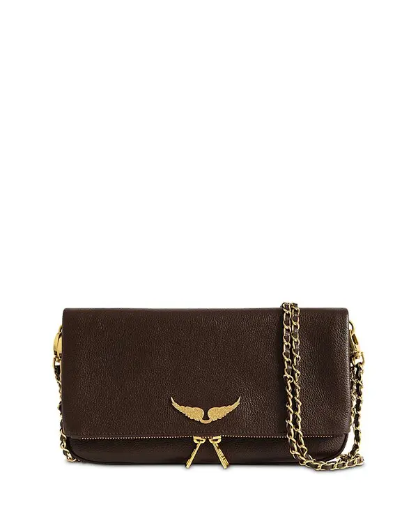 Zadig&Voltaire Rock Leather Shoulder Bag - Brownie