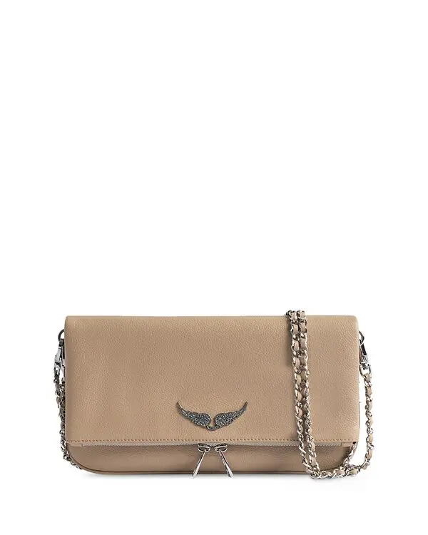 Zadig&Voltaire Rock Leather Shoulder Bag - Clay