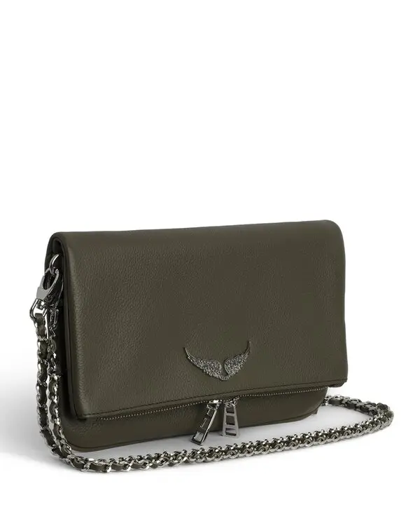 Zadig&Voltaire Rock Leather Shoulder Bag - Record
