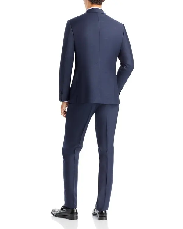 Canali Capri Melange Twill Solid Slim Fit Suit - Navy
