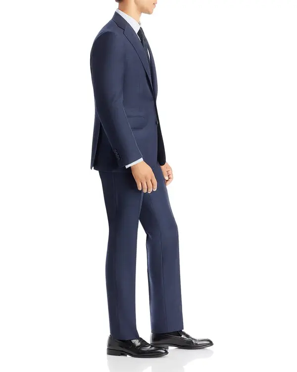 Canali Capri Melange Twill Solid Slim Fit Suit - Navy