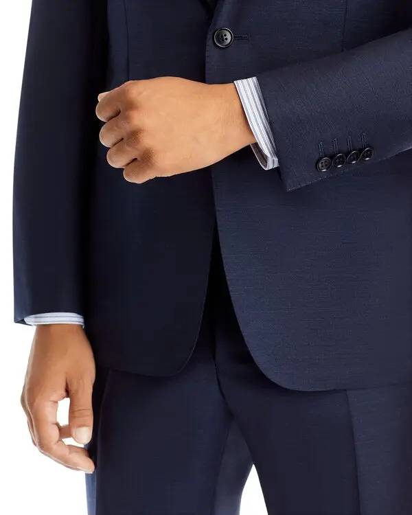 Canali Capri Melange Twill Solid Slim Fit Suit - Navy