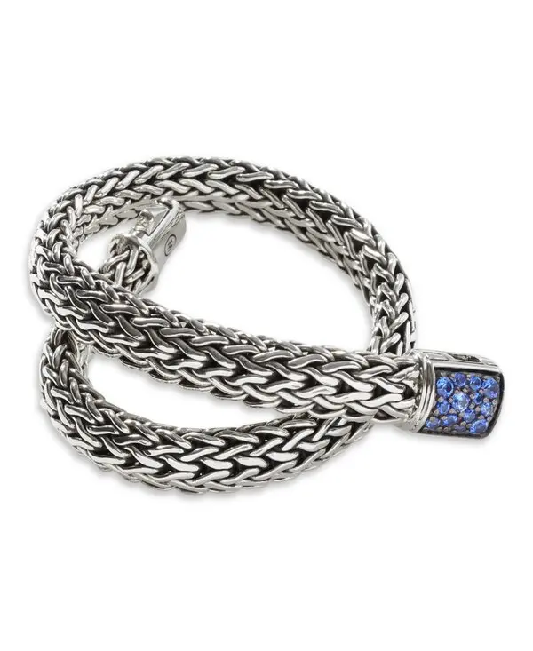 John Hardy Classic Chain Reversible Bracelet - Blue/silver