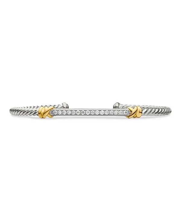 David Yurman Petite Helena Diamond Bracelet - Silver