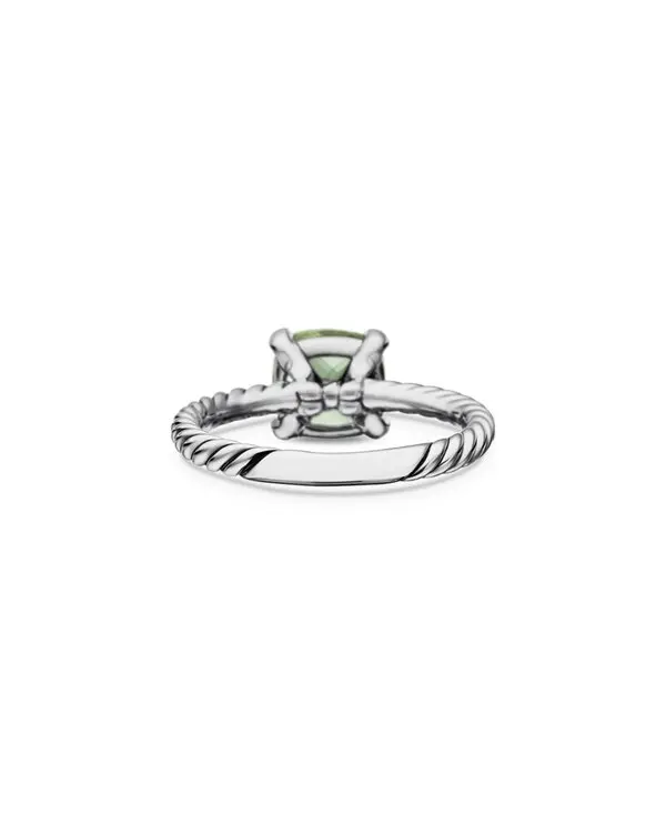 David Yurman Chatelaine Ring With And Diamonds - Prasiolite