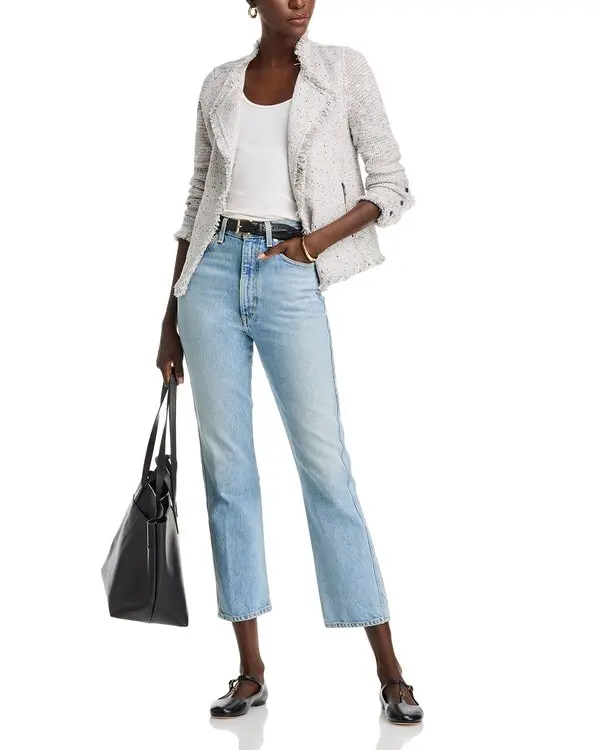 NIC+ZOE Fringe Knit Jacket - Sugar Cookie