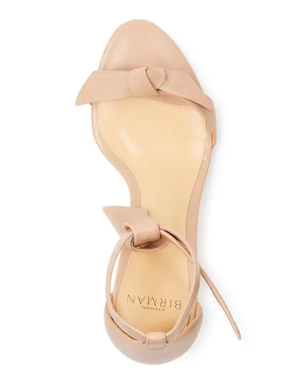 ALEXANDRE BIRMAN Clarita Ankle Tie High Heel Sandals - Nude
