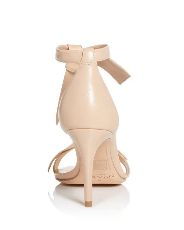 ALEXANDRE BIRMAN Clarita Ankle Tie High Heel Sandals - Nude