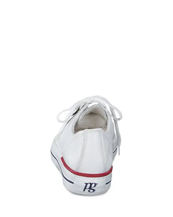 Paul Green Carly Lace Up Sneakers - White Leather