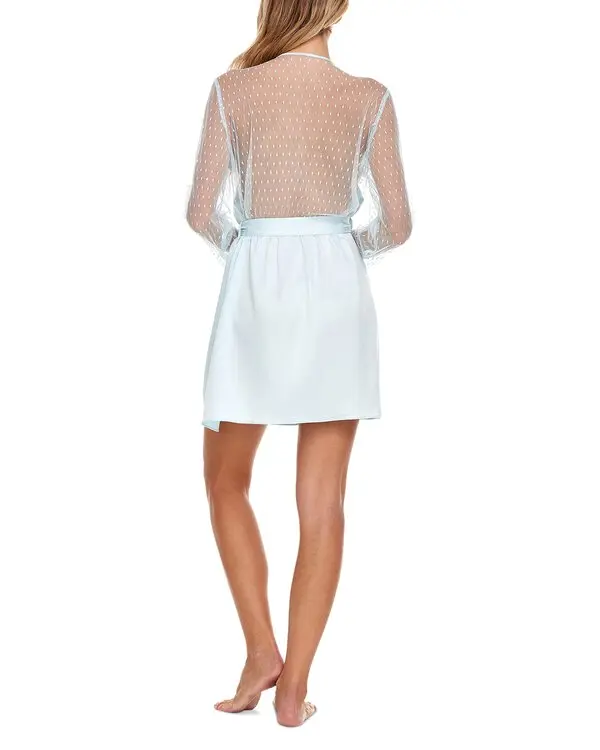 Flora Nikrooz Showstopper Charmeuse Cover-up Robe - Ice Blue