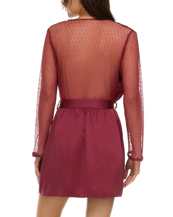 Flora Nikrooz Showstopper Charmeuse Cover-up Robe - Wine